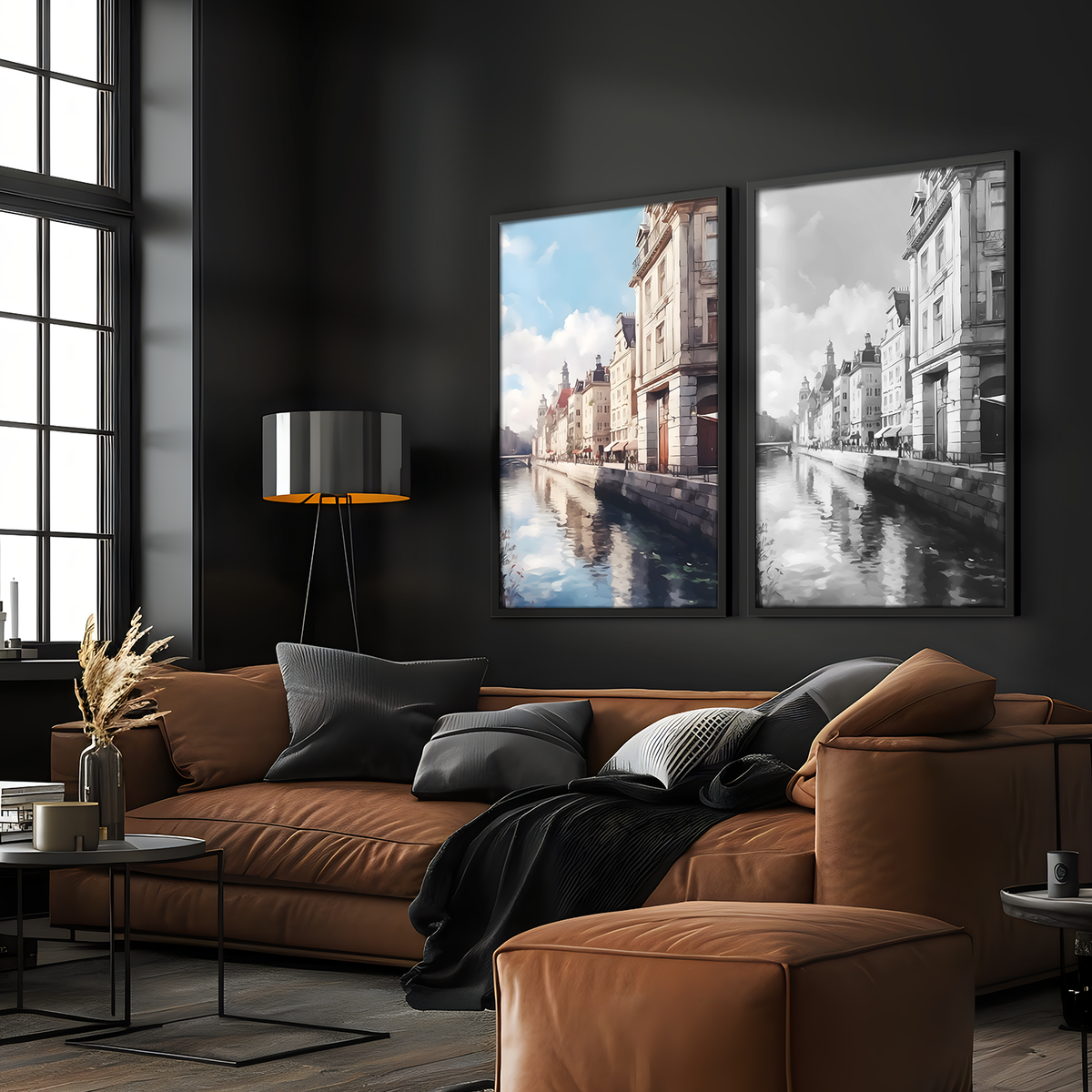 Urban Serenity by the Crystal Canal - Framed – Skybound Prints